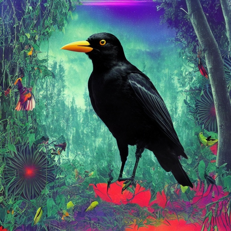 Create an album art cover that shows a heroic blackb...