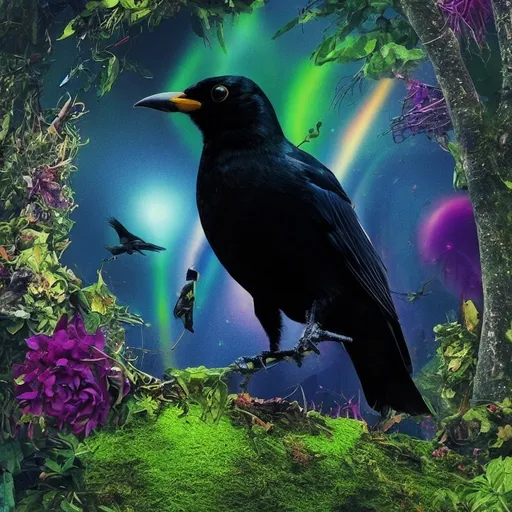 Create an album art cover that shows a heroic blackb...
