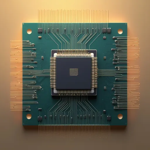 illustration of an electronics circuit surrounding a...
