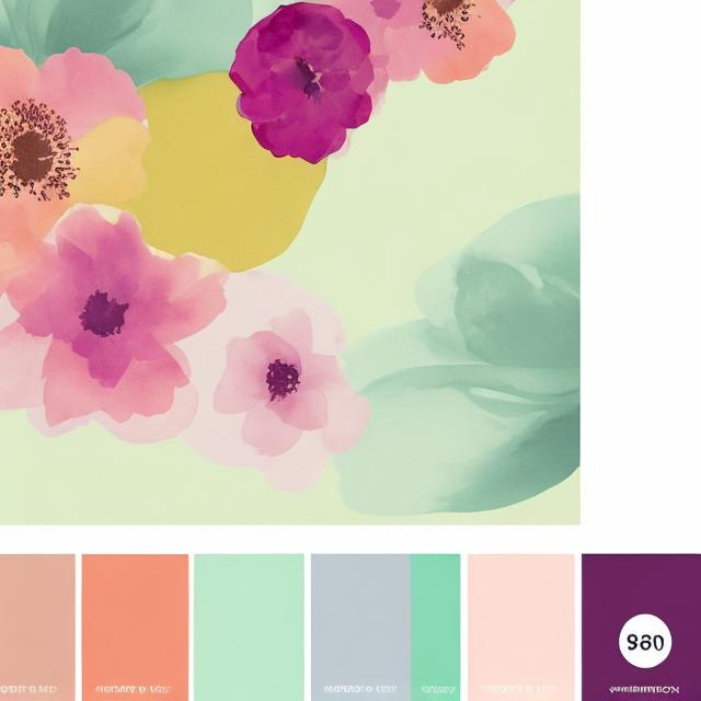 create a floral background with Pantone color of the...