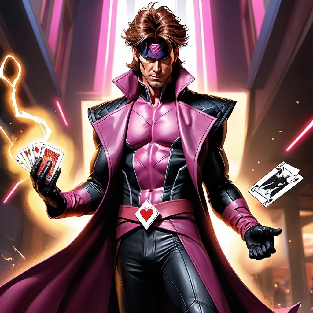 ultra detailed digital painting of Gambit from X-Men...