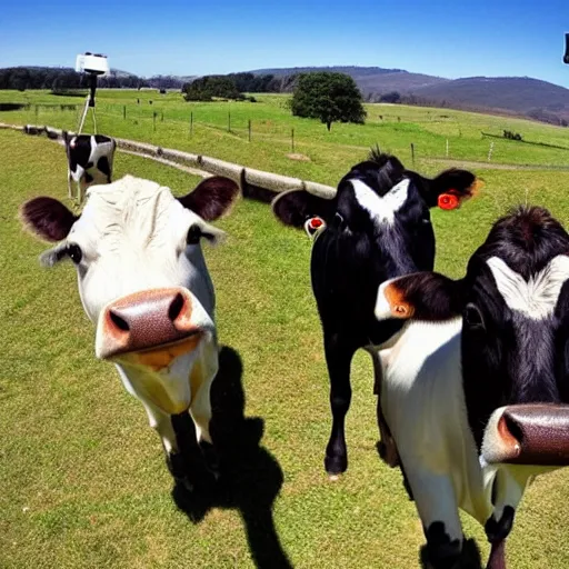 cows taking a selfie with a selfie stick | Stable Diffusion | OpenArt