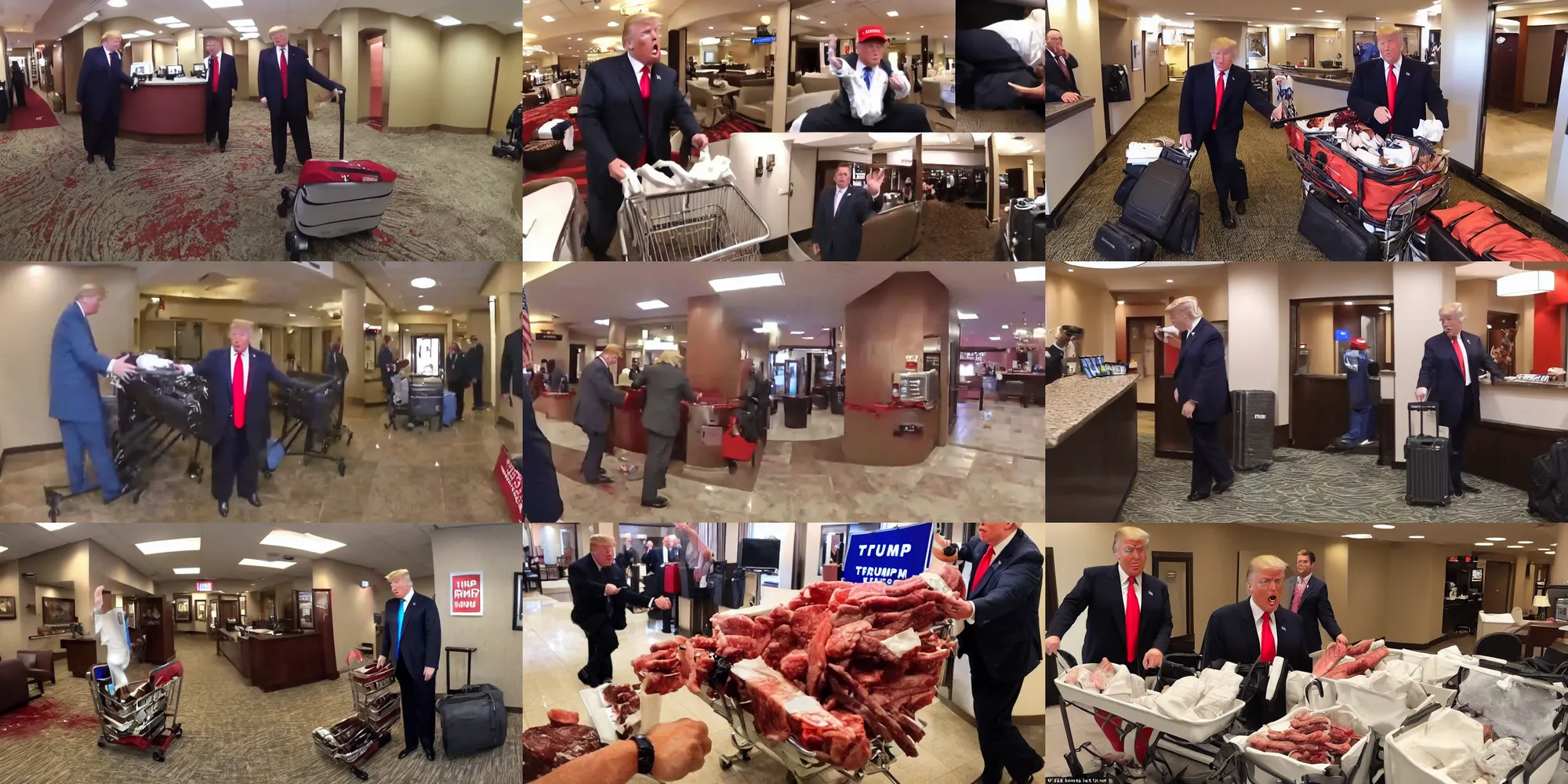 gopro footage of donald trump getting mangled in a | Stable Diffusion ...