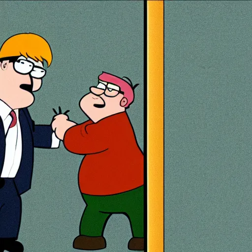 peter griffin fighting against brad pitt, in a | Stable Diffusion | OpenArt