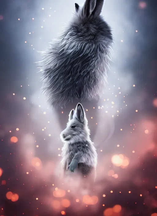 the wolf loves the rabbit, love, anime, detailed, | Stable Diffusion