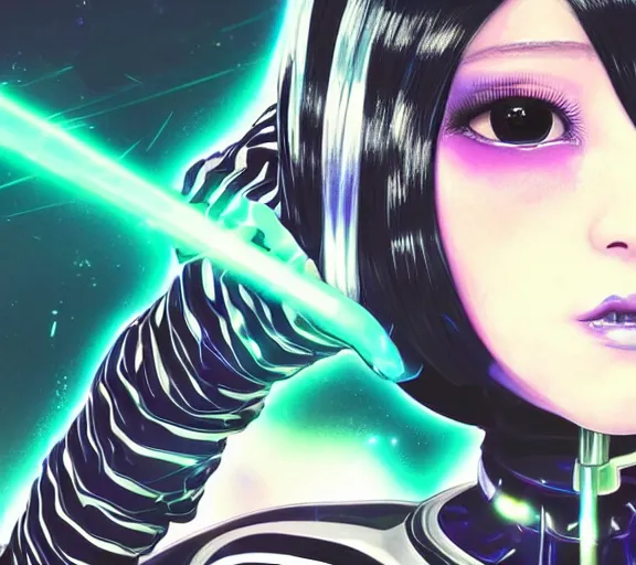 a beautiful! bjork model, wearing futuristic cyber | Stable Diffusion | OpenArt