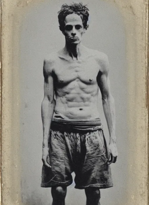 Daguerreotype of a skinny crackhead tweaker wearing a | Stable Diffusion