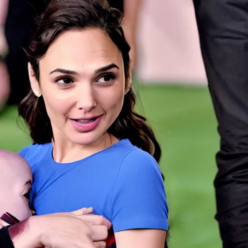 gal gadot making a child cry, no blur, stunning | Stable Diffusion ...
