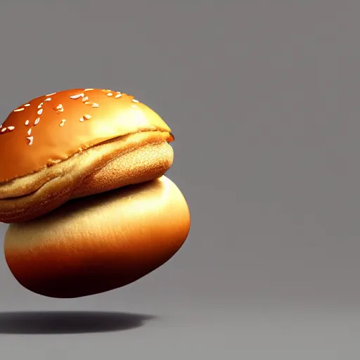 cgi art of a floating hamburger, good lighting, | Stable Diffusion