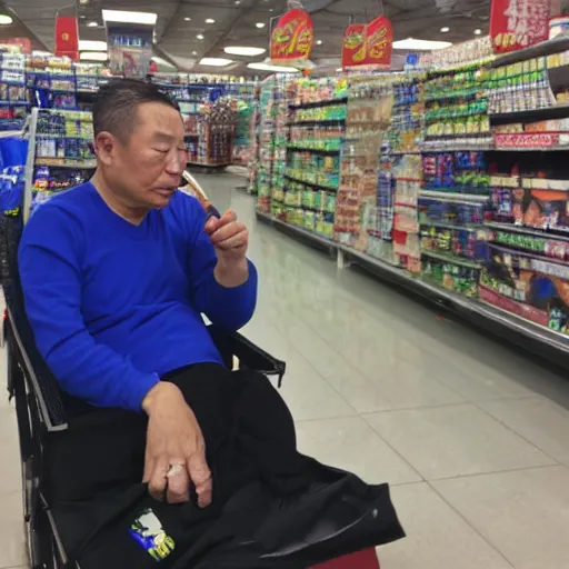 my chinese uncle smoking a cigarette at the Walmart | Stable Diffusion ...