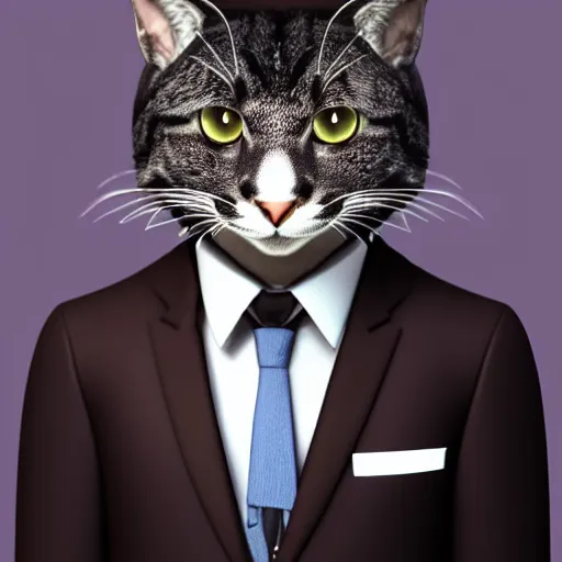 a high quality photo of an antropomorphic cat wearing | Stable ...