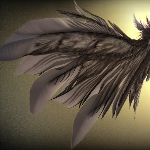 Demon feather wings, realistic, blender rendering, HD | Stable ...