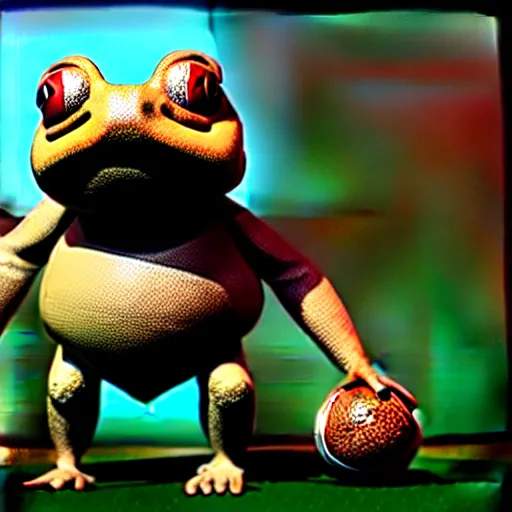 a six foot tall anthropomorphic toad playing | Stable Diffusion | OpenArt