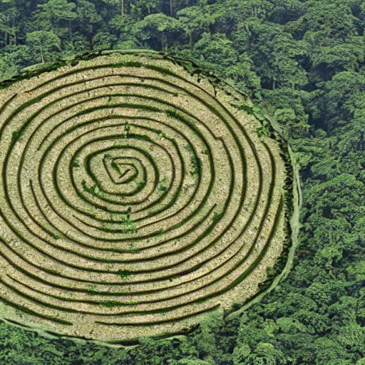 an architectural plan view of a labyrinth of the | Stable Diffusion ...