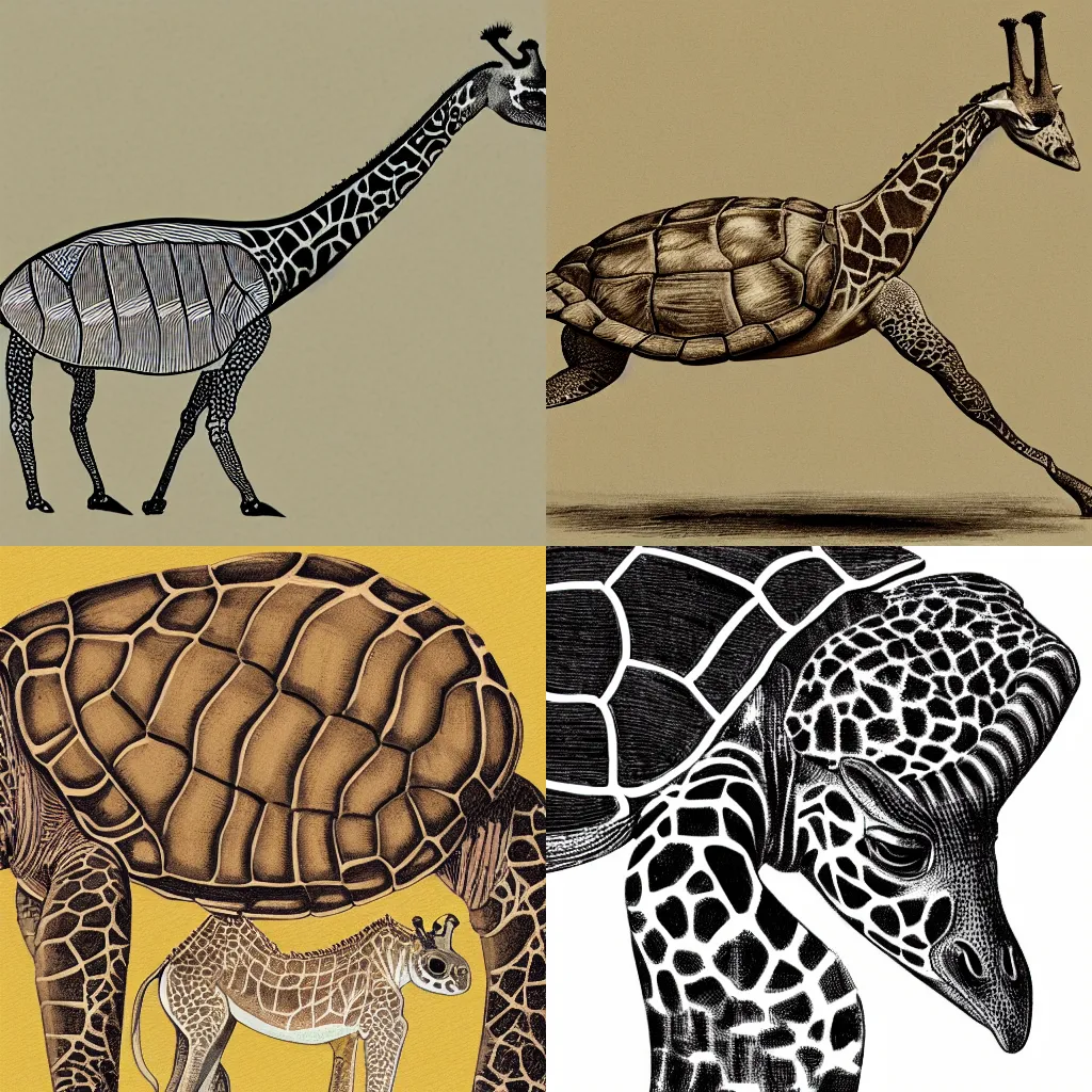 a professional high quality illustration of a giraffe | Stable ...