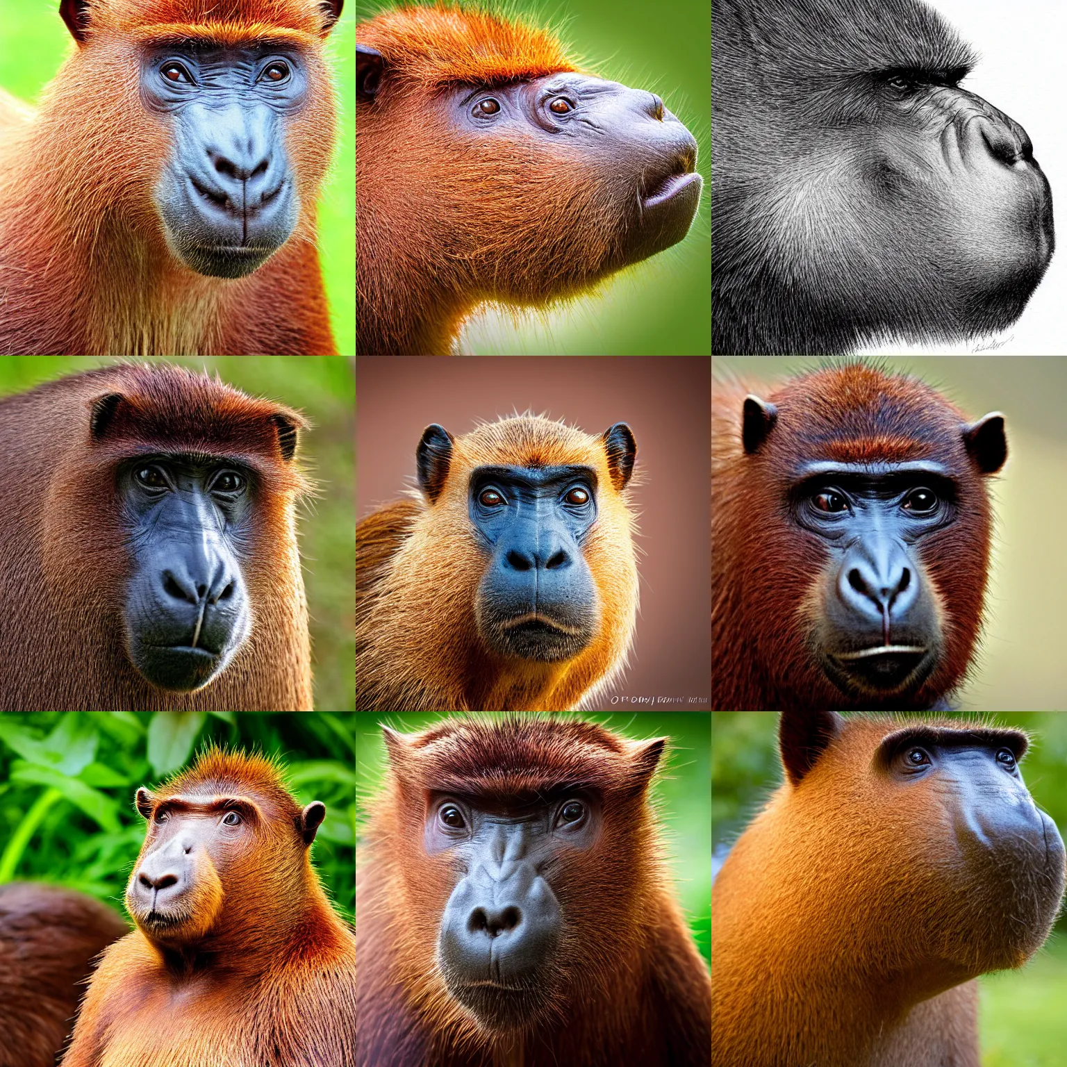 bored ape style portrait of a capybara | Stable Diffusion