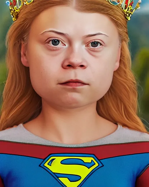 closeup face profile portrait of greta thunberg as | Stable Diffusion ...