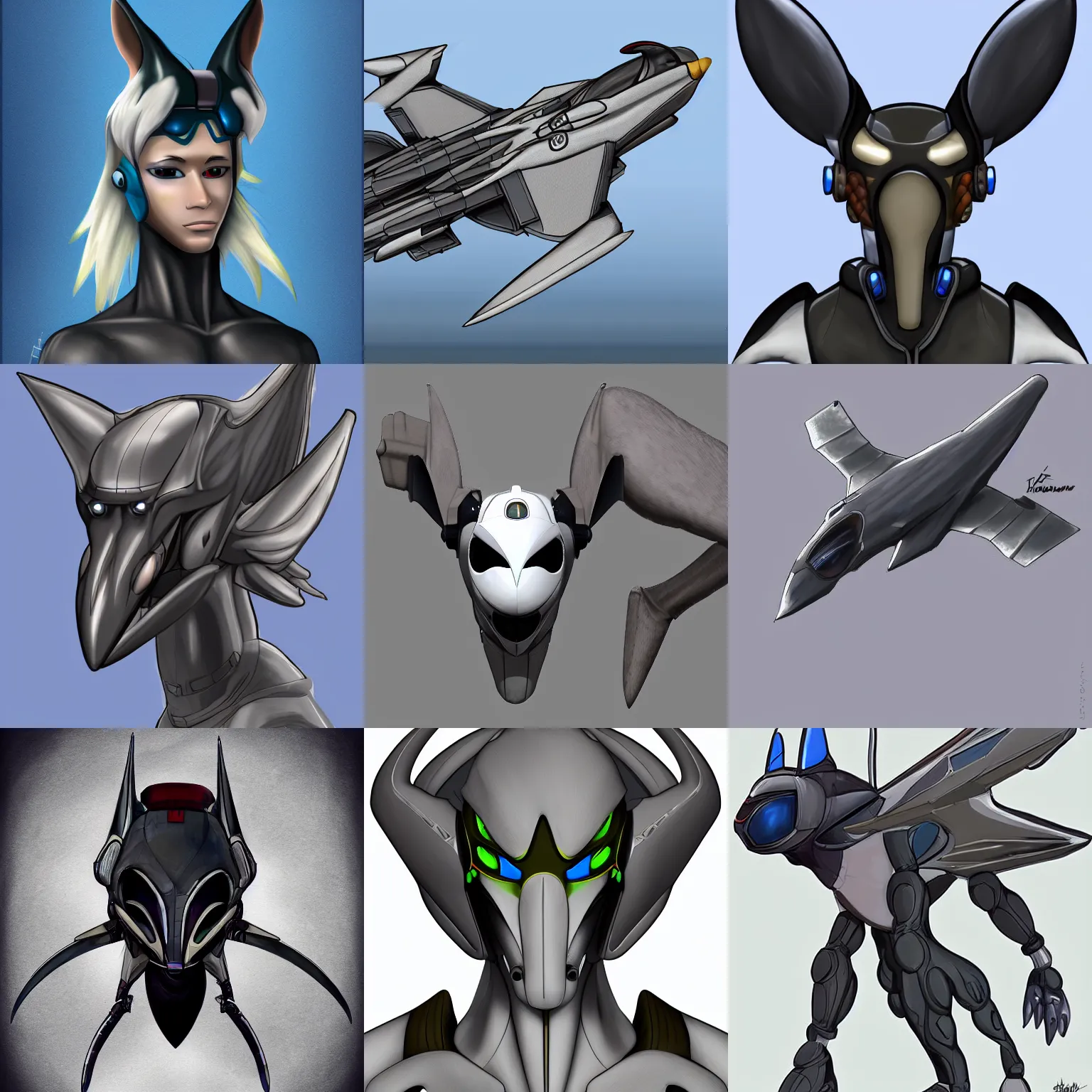anthro aeromorph, human body plan, jet fighter head, | Stable Diffusion ...