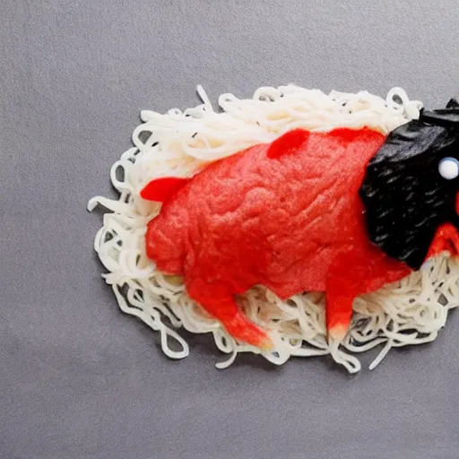 edible sheep made of rice, noodles and tuna sashimi | Stable Diffusion ...