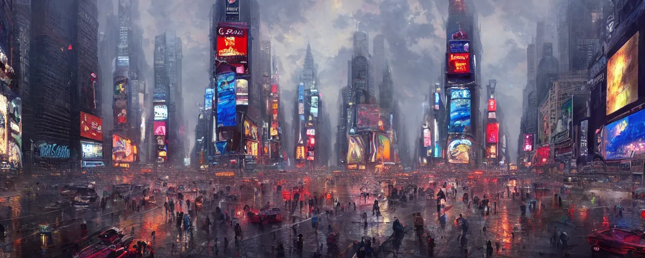 A beautiful highly detailed epic painting of Times | Stable Diffusion ...