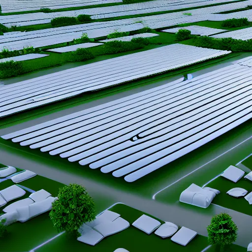 : futureustic luxury solar farm soft white abstract | Stable Diffusion ...