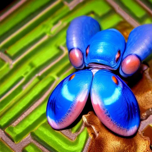 photograph of a realistic blue striped parasect | Stable Diffusion ...