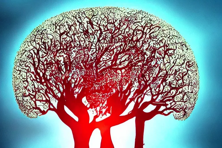 the tree of life brain structure holy grail red veins, | Stable ...