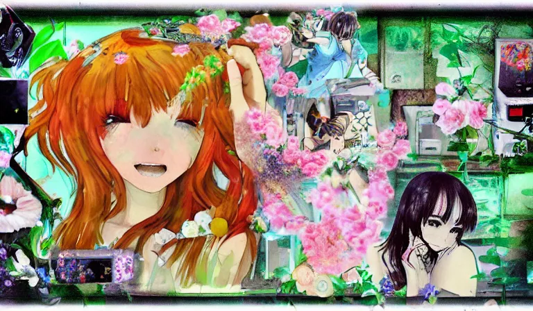 ill bring u flowers in the pouring rain, shojo, | Stable Diffusion ...