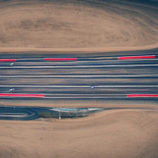 A race track from above, depth of field, professional | Stable Diffusion