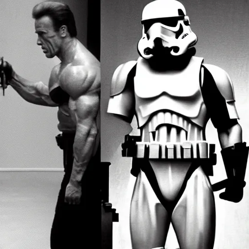Arnold Schwarzenegger as a stormtrooper bodybuilding | Stable Diffusion ...