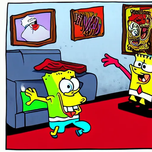 Spongebob in cannibal corpse album style | Stable Diffusion | OpenArt