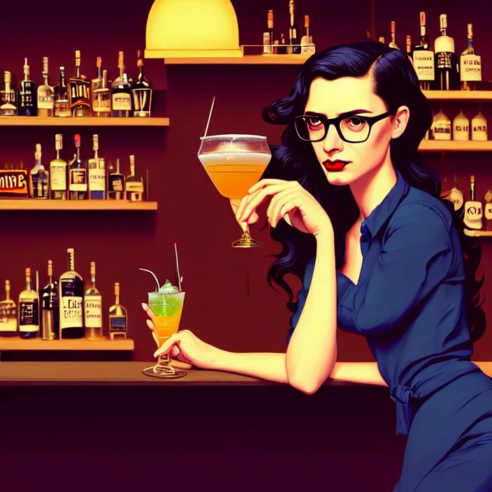 a young sophisticated beautiful barmaid, dimly lit | Stable Diffusion ...