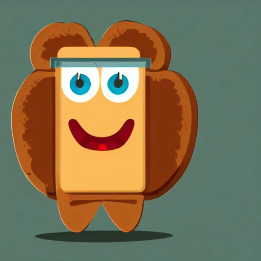 anthropomorphic bread toast character, with black | Stable Diffusion | OpenArt