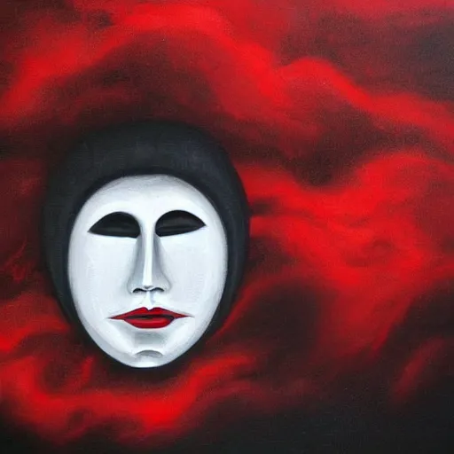 crying mask grimace deep red tears flowing on mask | Stable Diffusion ...