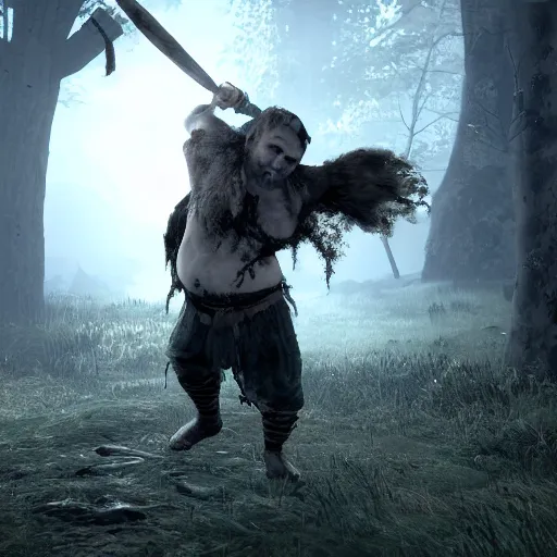 drunken dwarf throwing hellblade | Stable Diffusion | OpenArt