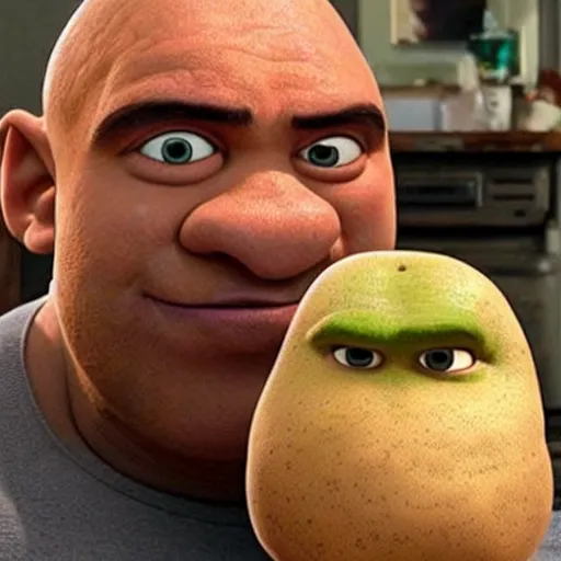 eery resemblance of the rock. a potato as dwayn the | Stable Diffusion ...