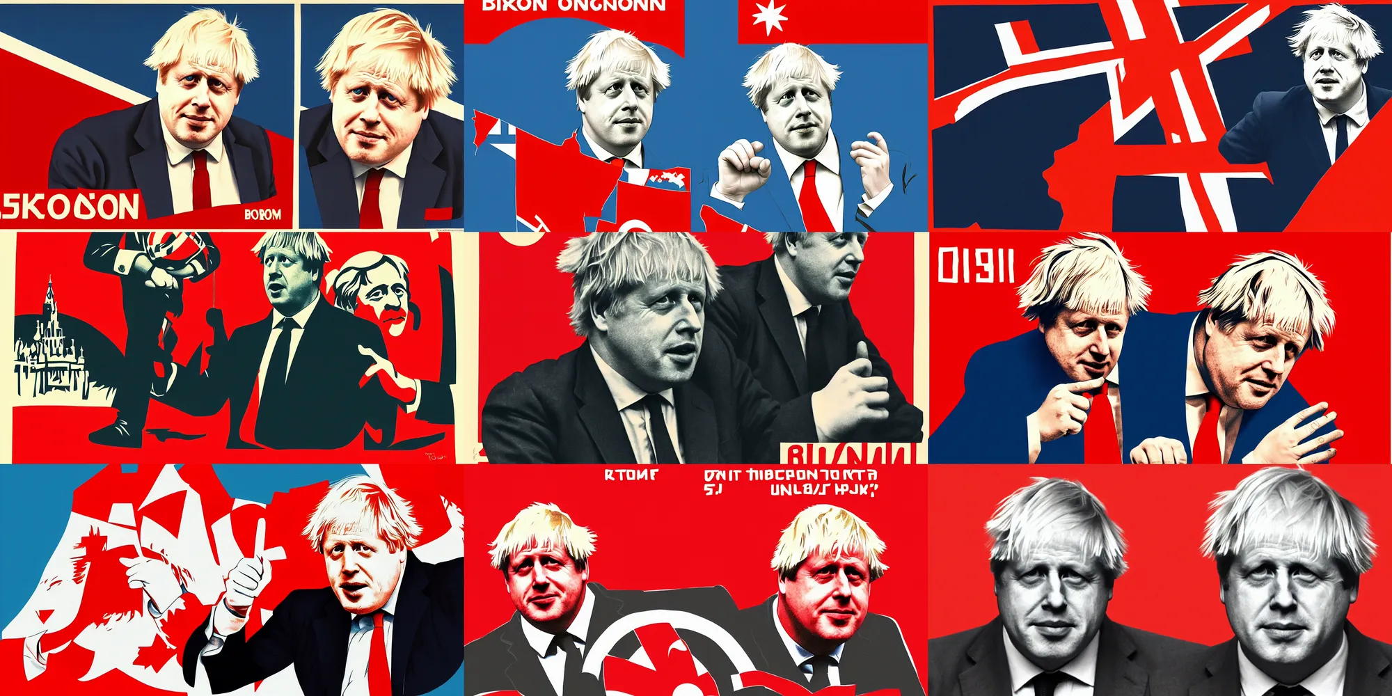 boris johnson as a ussr propaganda poster, illustration | Stable ...