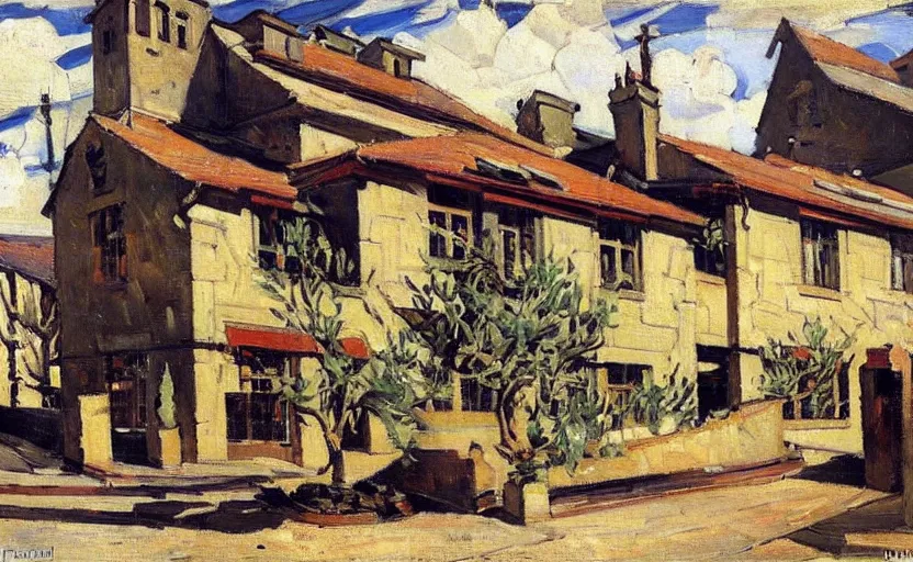 exterior of an olive garden, stanhope forbes, david | Stable Diffusion ...