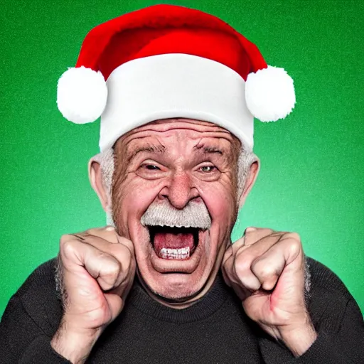a hilarious grumpy old man wearing a funny hat and has | Stable ...