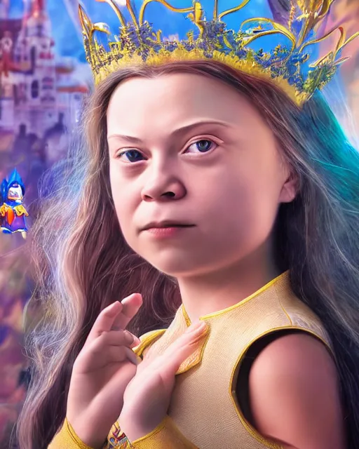 closeup face profile portrait of greta thunberg as | Stable Diffusion ...