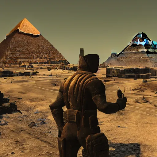 Pyramids of Giza in ruins post-nuclear war in Fallout | Stable ...
