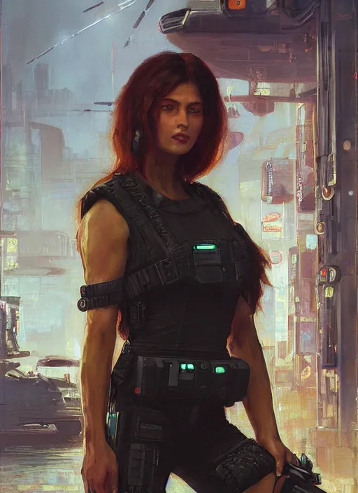 Nikki. beautiful cyberpunk female USN marine wearing a | Stable ...
