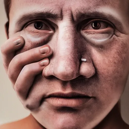 a face made of multiple fingers, realistic detailed | Stable Diffusion ...