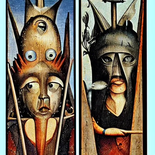 Hieronymus Bosch esoteric totem poles | Stable Diffusion | OpenArt