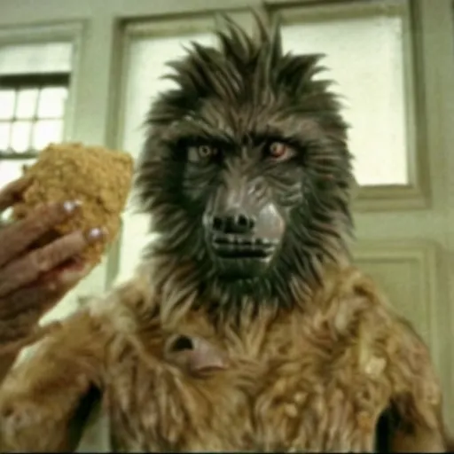 film still of a funny looking werewolf with his hand | Stable Diffusion ...