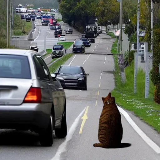giant cat in traffic | Stable Diffusion | OpenArt