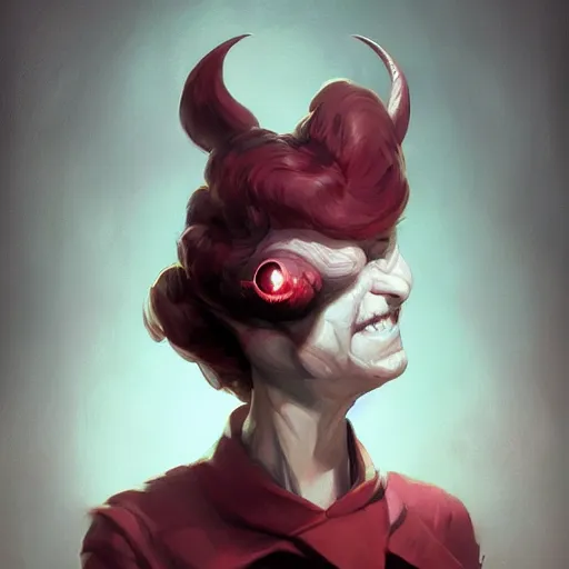 Dolores Umbridge evil red eyes and sharp teeth, highly | Stable ...