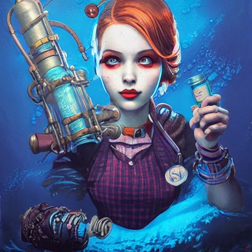 lofi underwater bioshock biopunk portrait, Pixar | Stable Diffusion ...