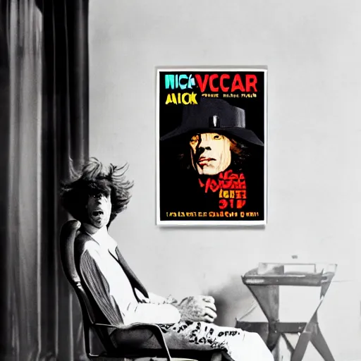 mick jagger standing on a podium wearing a voodoo hat | Stable ...