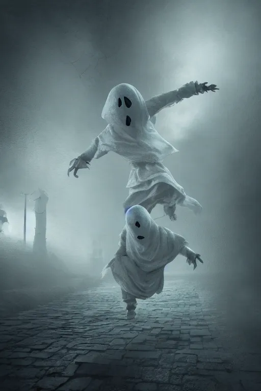 basket ghost running to me, ultra realistic horror, | Stable Diffusion ...